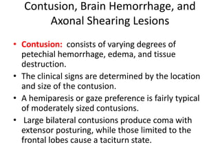 Concussion and other head injuries | PPTX