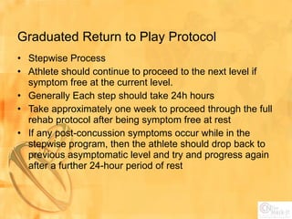 Concussion and return to play | PPT
