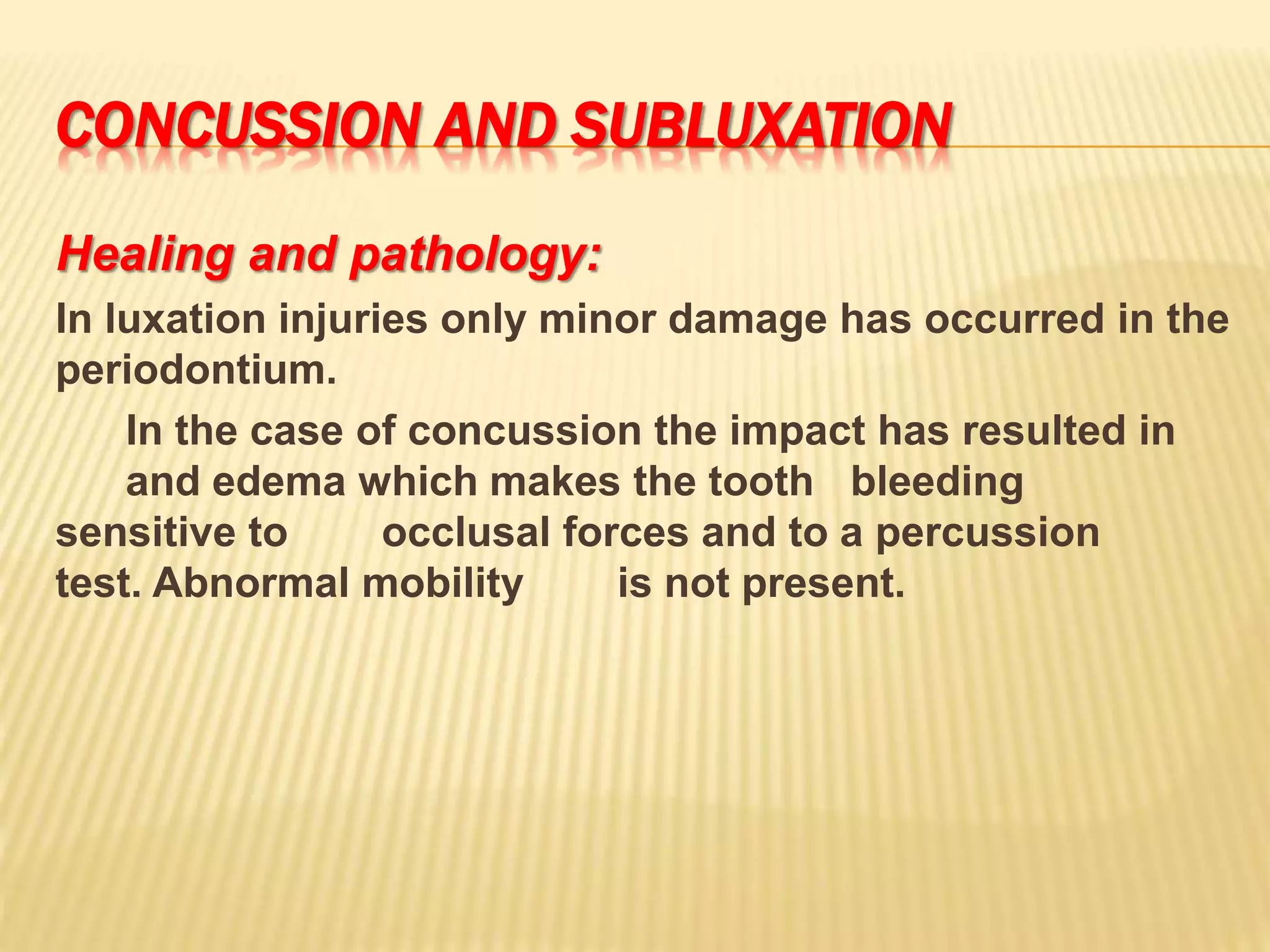 Concussion and subluxation | PPTX