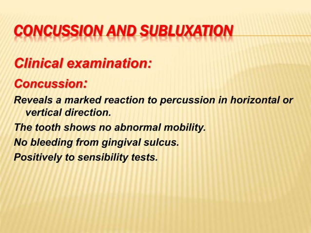 Concussion and subluxation | PPTX