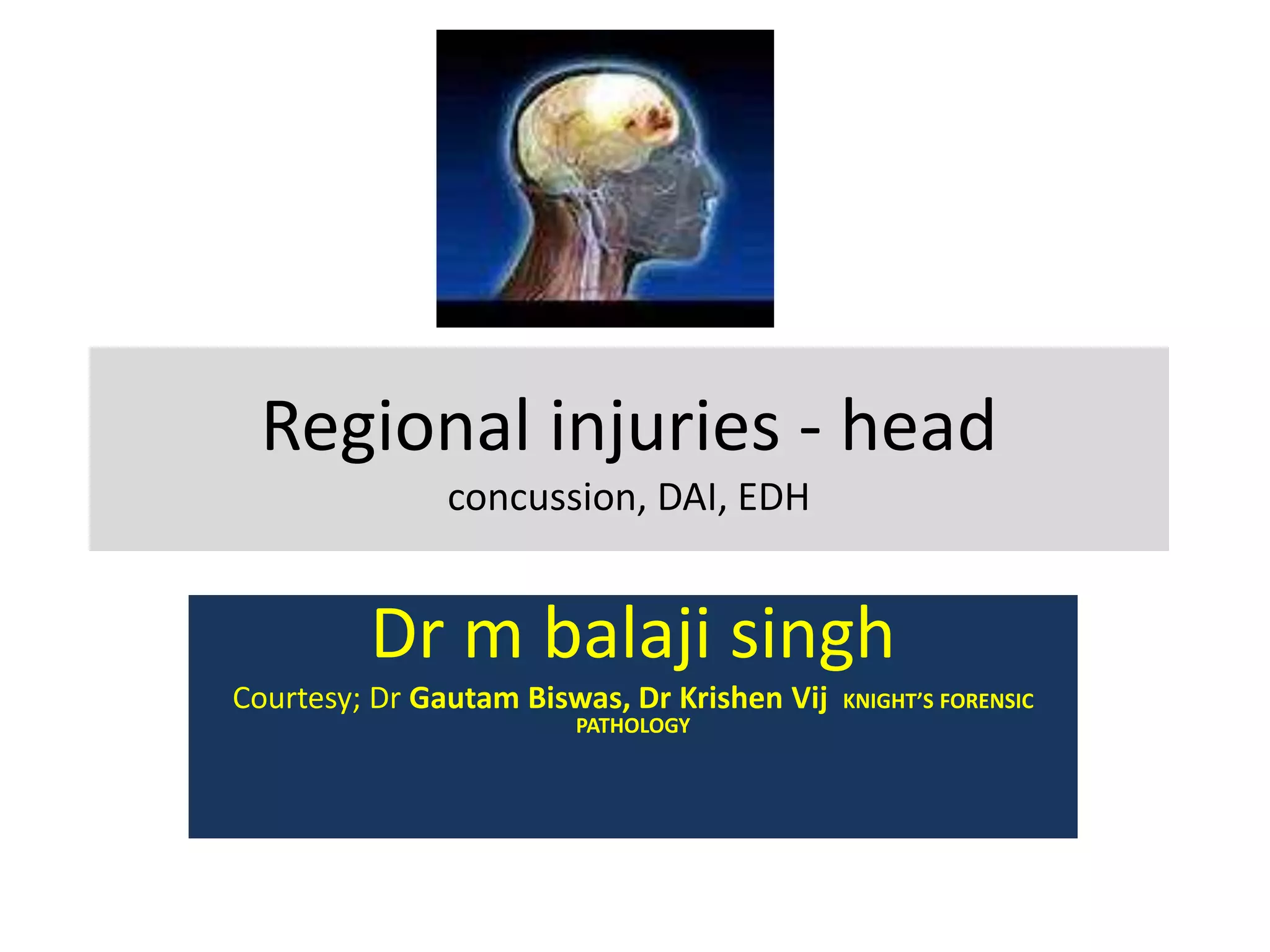 contre coup injury,Concussion,DAI, EDH- forensic aspects | PPTX