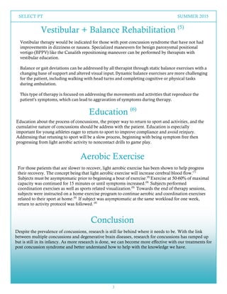 Concussion and Physical Therapy | PDF
