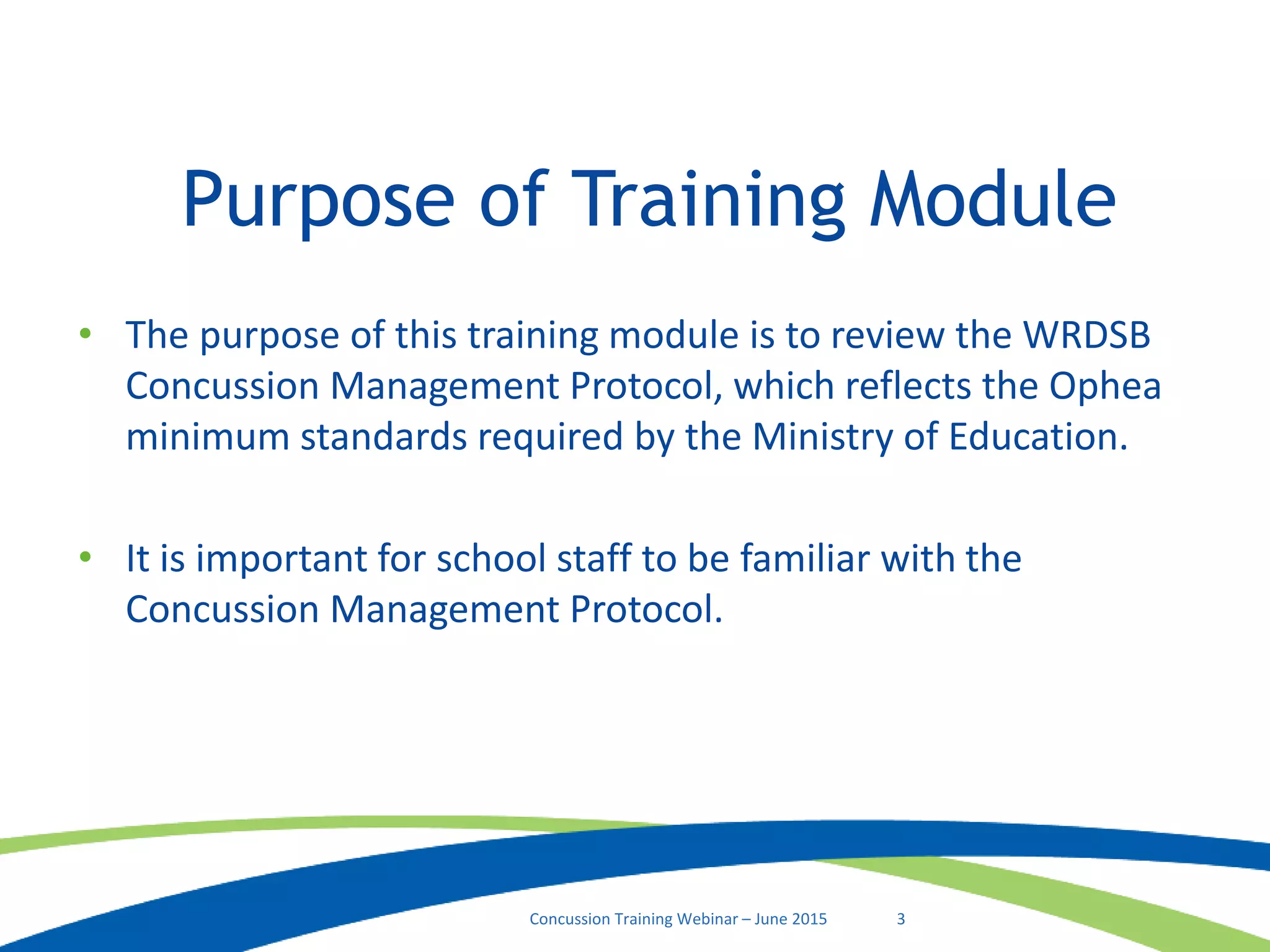 Concussion Identification, Management and Prevention | PPTX