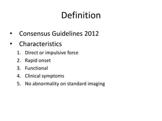 Concussion presentation for gpt dr. popoli’s presentation | PPTX