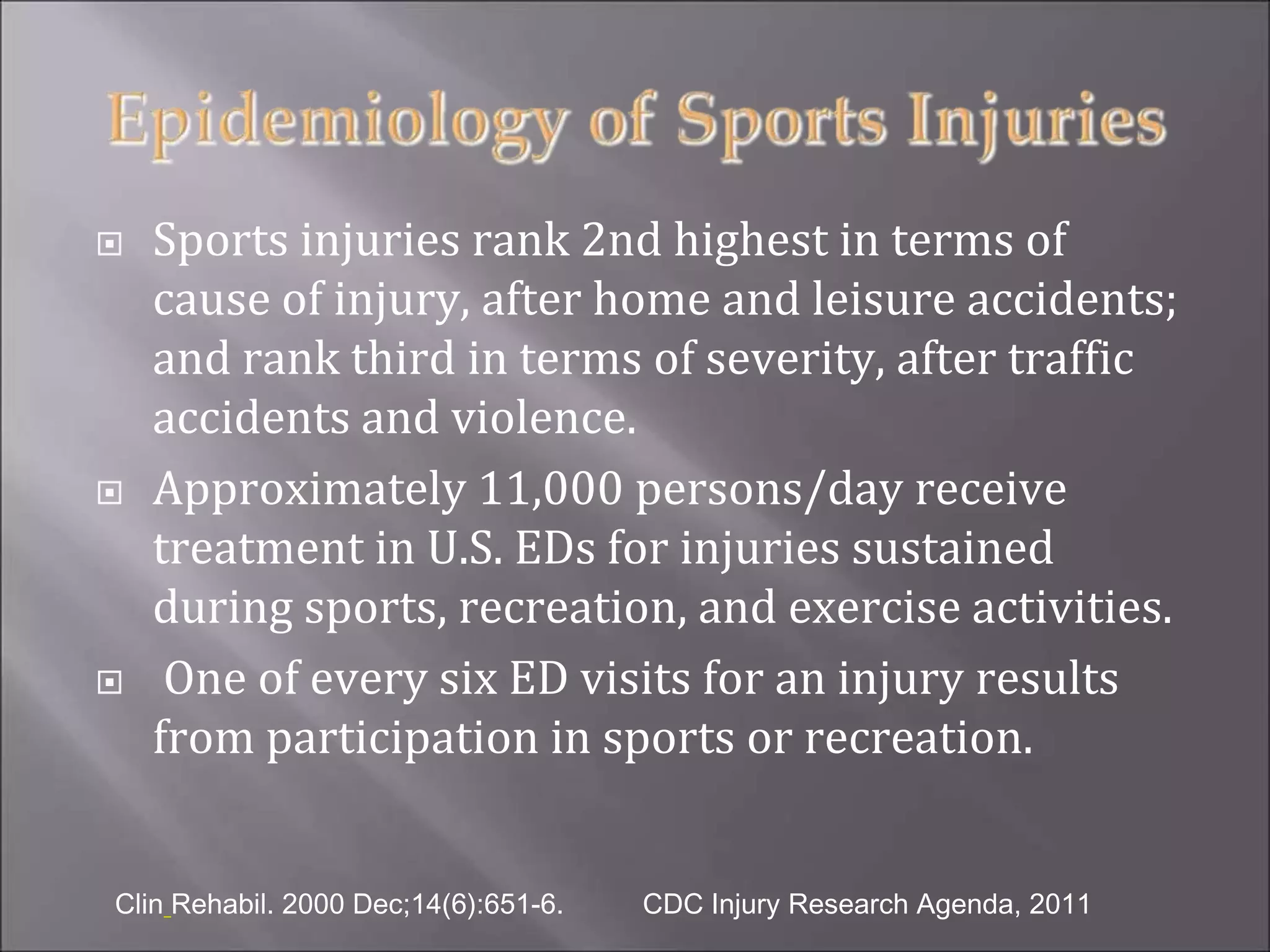 Head and Neck Injuries in Sports: A Sports Medicine Physician's ...