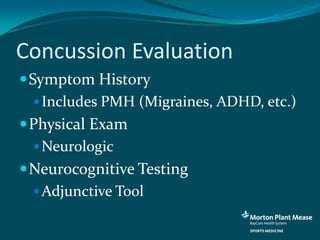 Concussion Testing & Treatment | PPT
