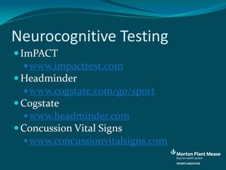 Concussion Testing & Treatment | PDF