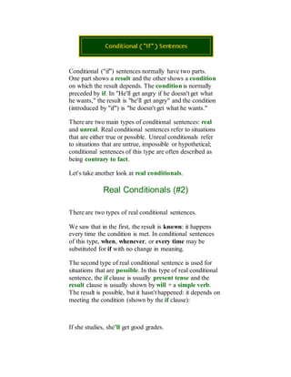 Condational sentences | PDF