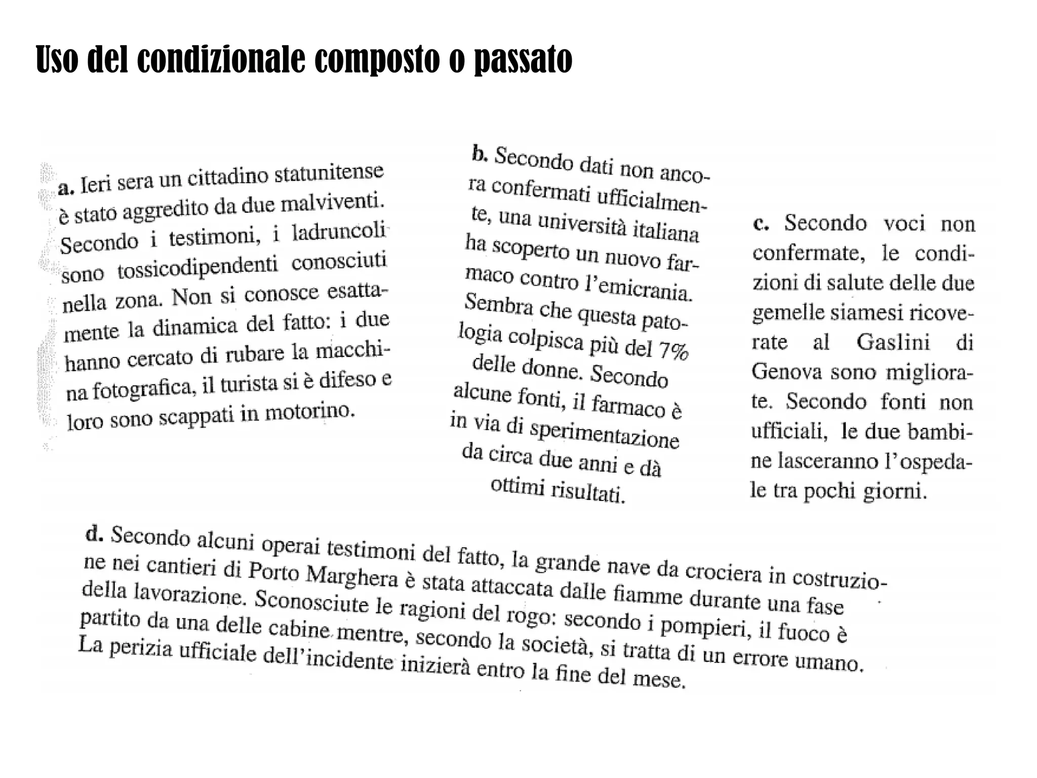 Condizionale composto | PDF