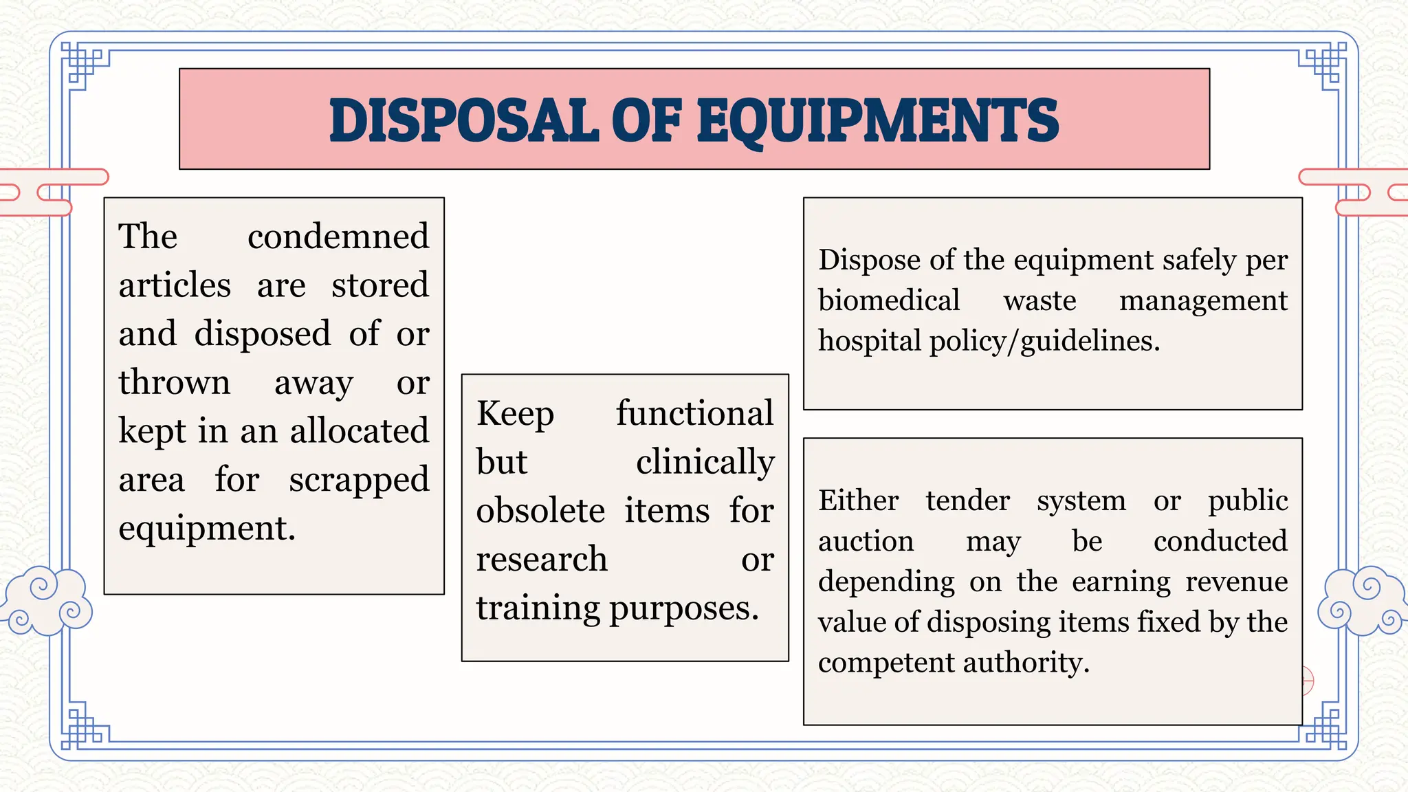 CONDEMNATION OF EQUIPEMENTS IN MANAGEMENT .pptx