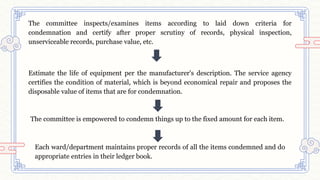 CONDEMNATION OF EQUIPEMENTS IN MANAGEMENT .pptx