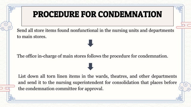 condemnation is a process disposed of unused material | PPTX