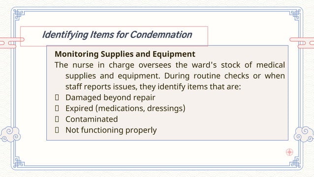 condemnation is a process disposed of unused material | PPTX
