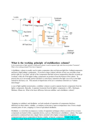 condensate stablization of upsteam including noman S,N.docx | Chemistry ...