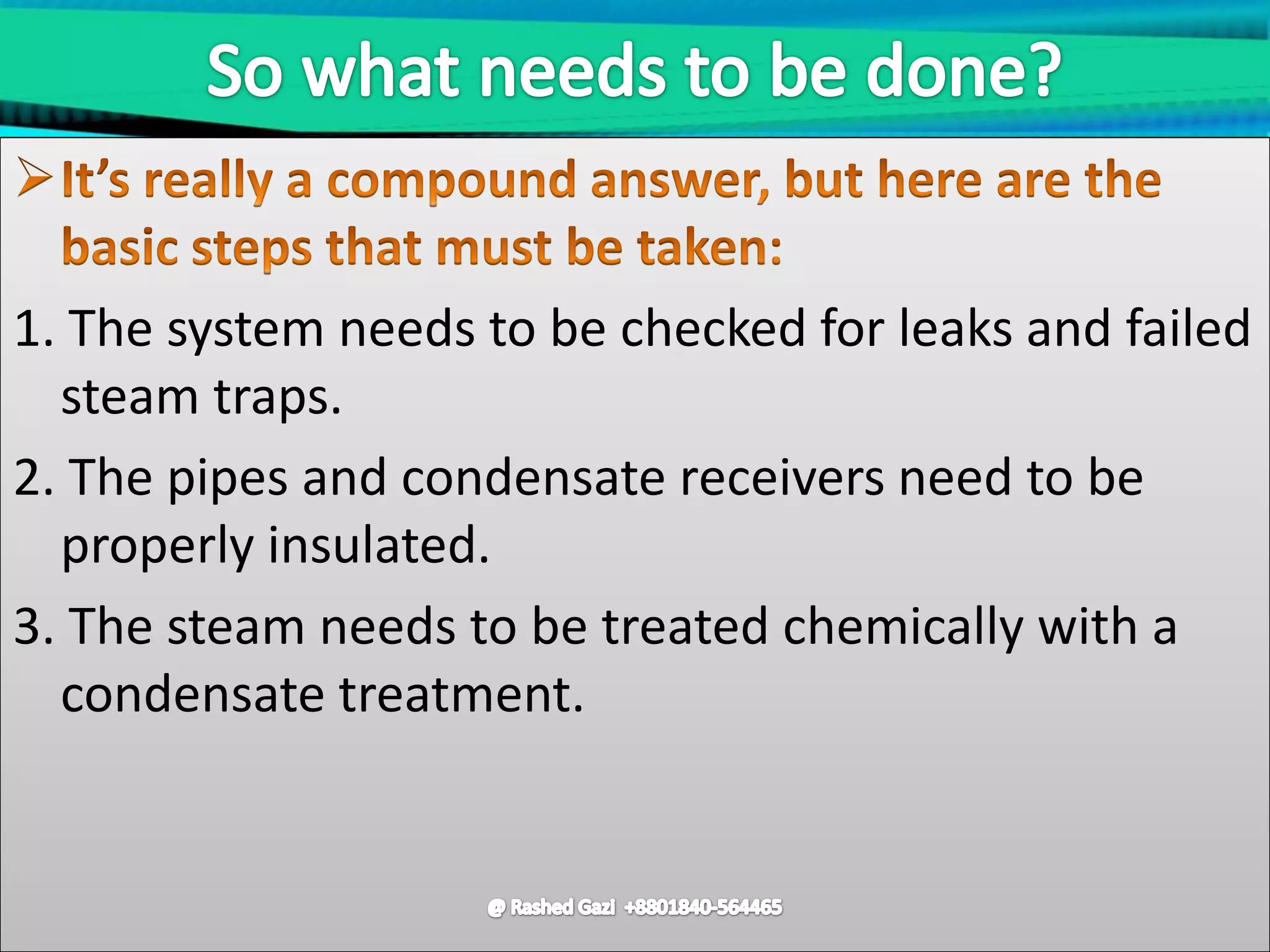 Condensate water treatment presentation | PDF