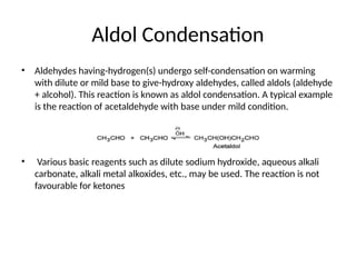 aldol condensationand favorskii reactions .pptx