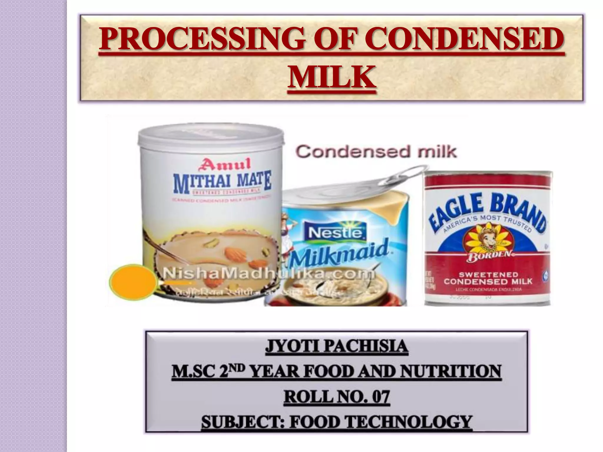 Condensed milk | PPTX