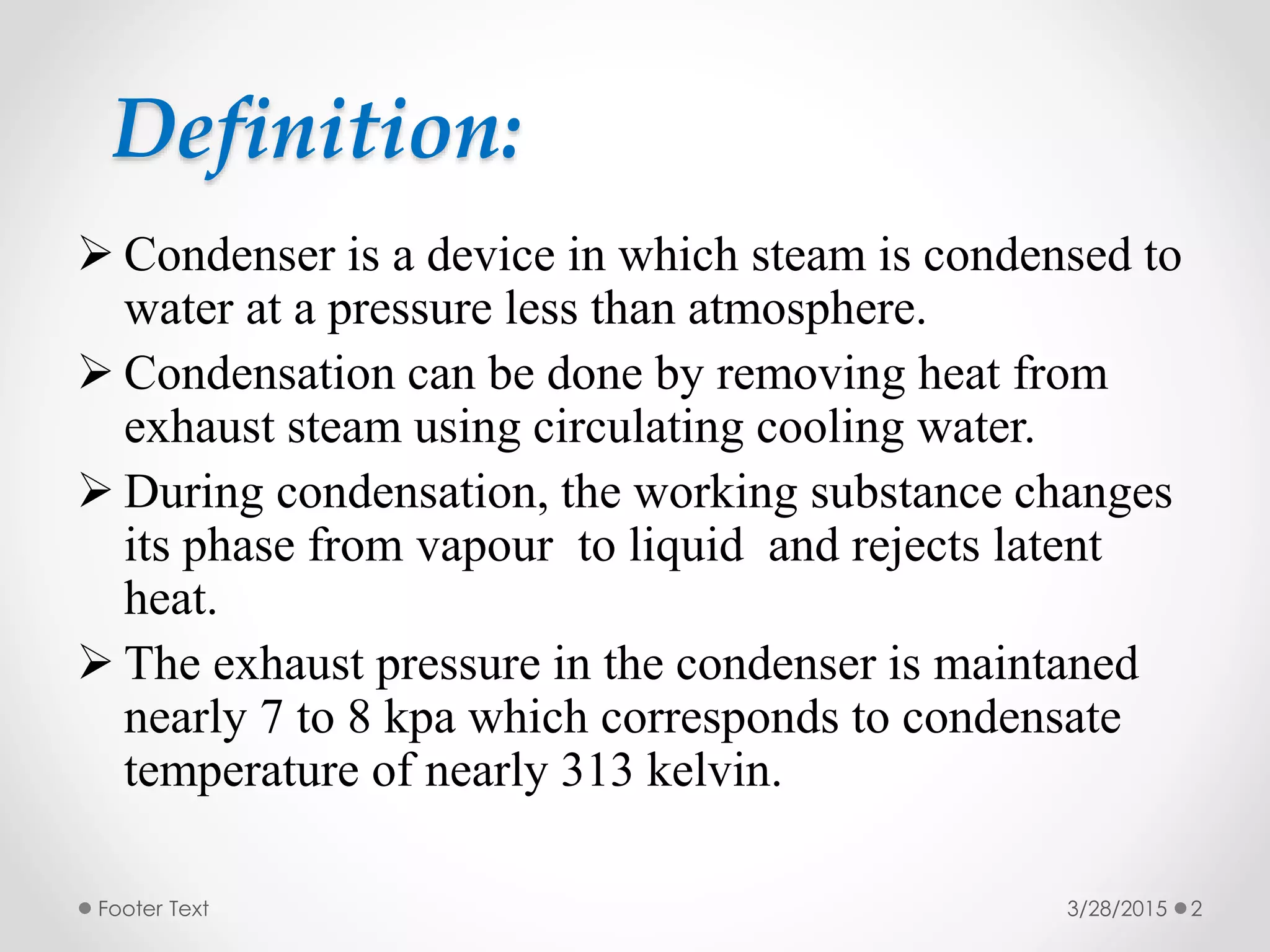 Steam Condensers | PPTX