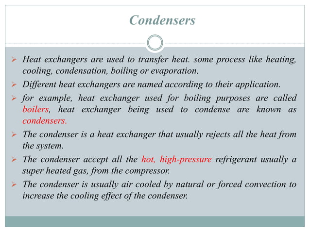 Condenser | PPTX | Home Entertainment Systems | Consumer Electronics