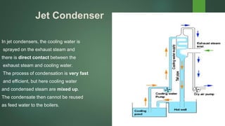Steam Condenser types,function, tube test, condenser vacuum | PPTX