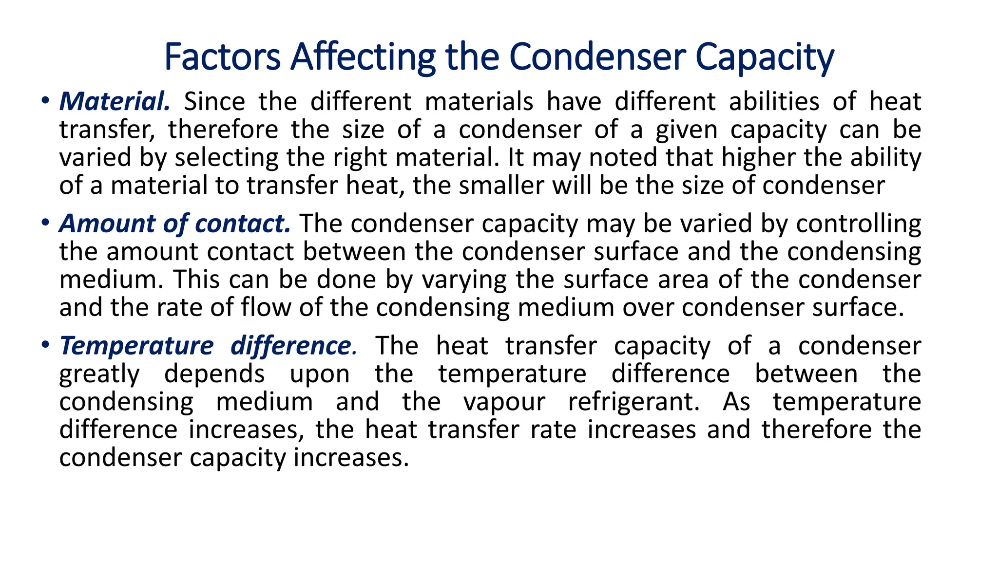 Condenser Types and Numerical Analysis | PPTX