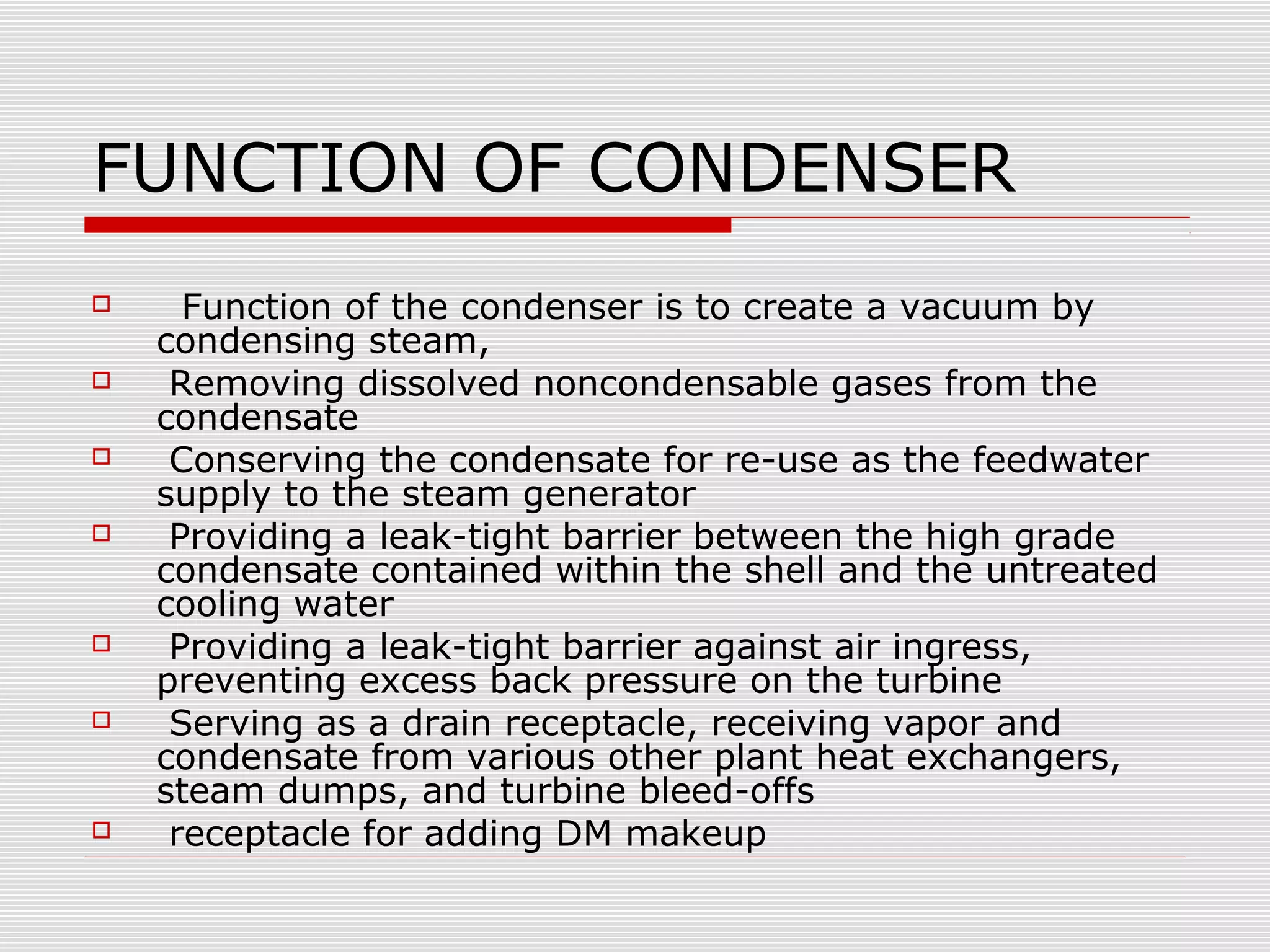 Condenser in thermal power plants | PPT