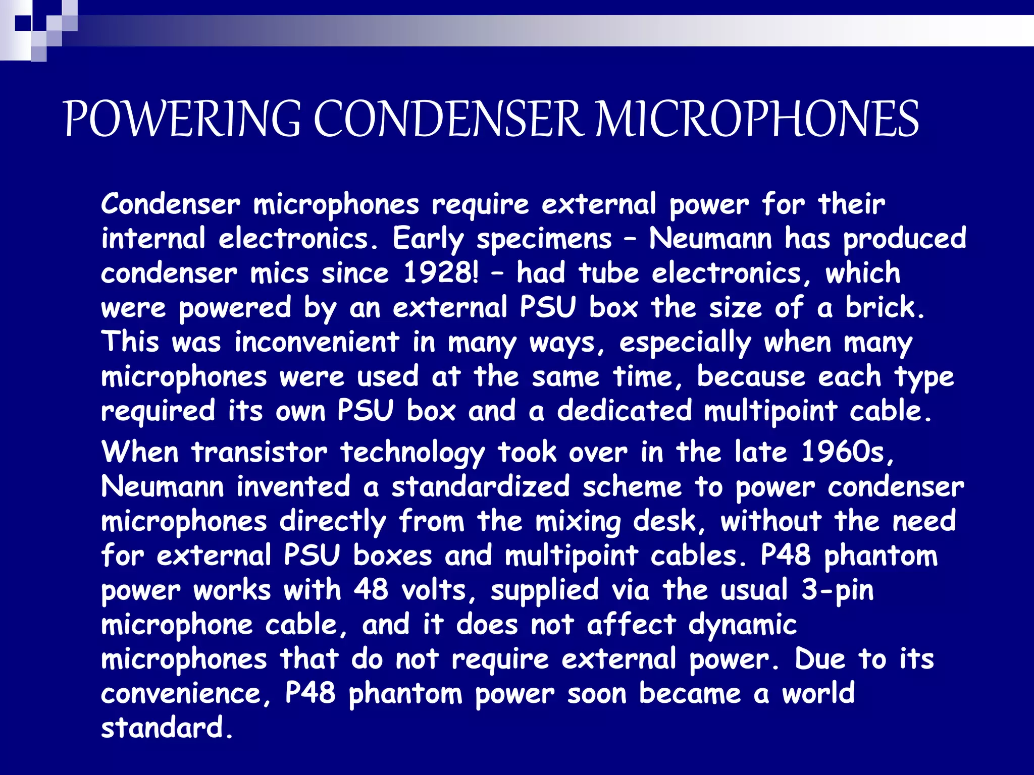 Condenser microphone | PPTX