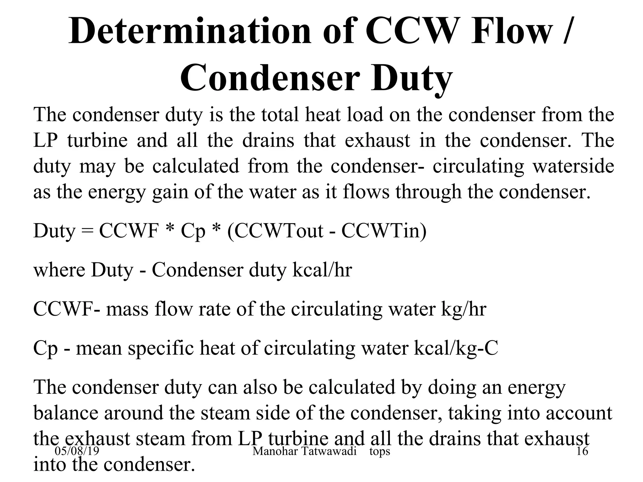 Condenser performance test | PPT