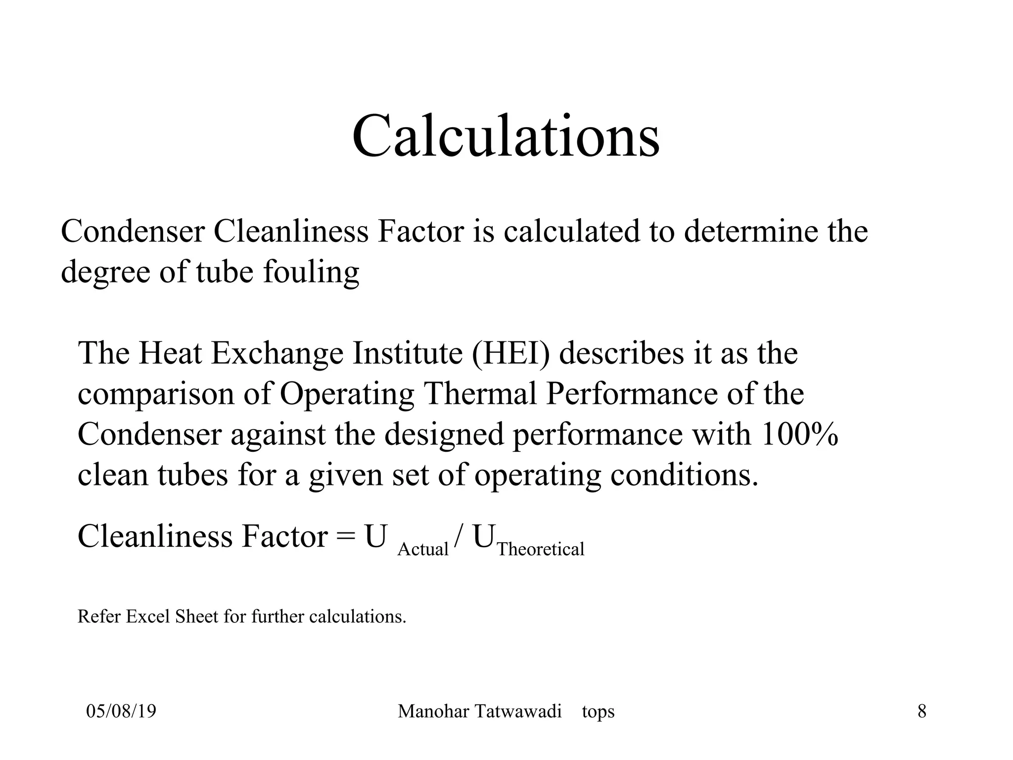 Condenser performance test | PPT