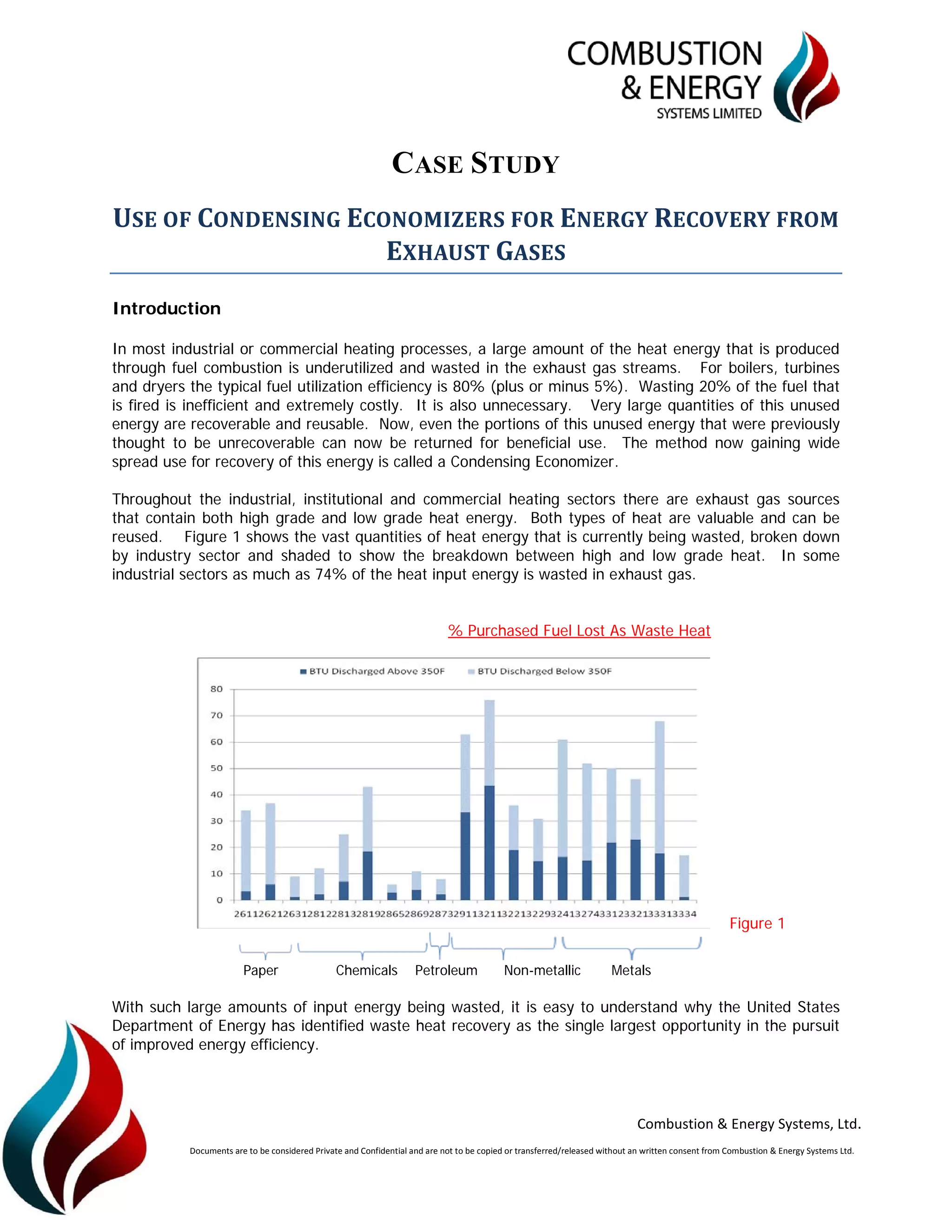 Condensing economizer heat recovery_case_study_sept_2012 | PDF | Power ...