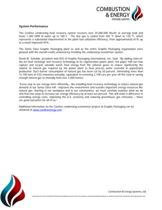 Condensing economizer heat recovery_case_study_sept_2012 | PDF | Power ...