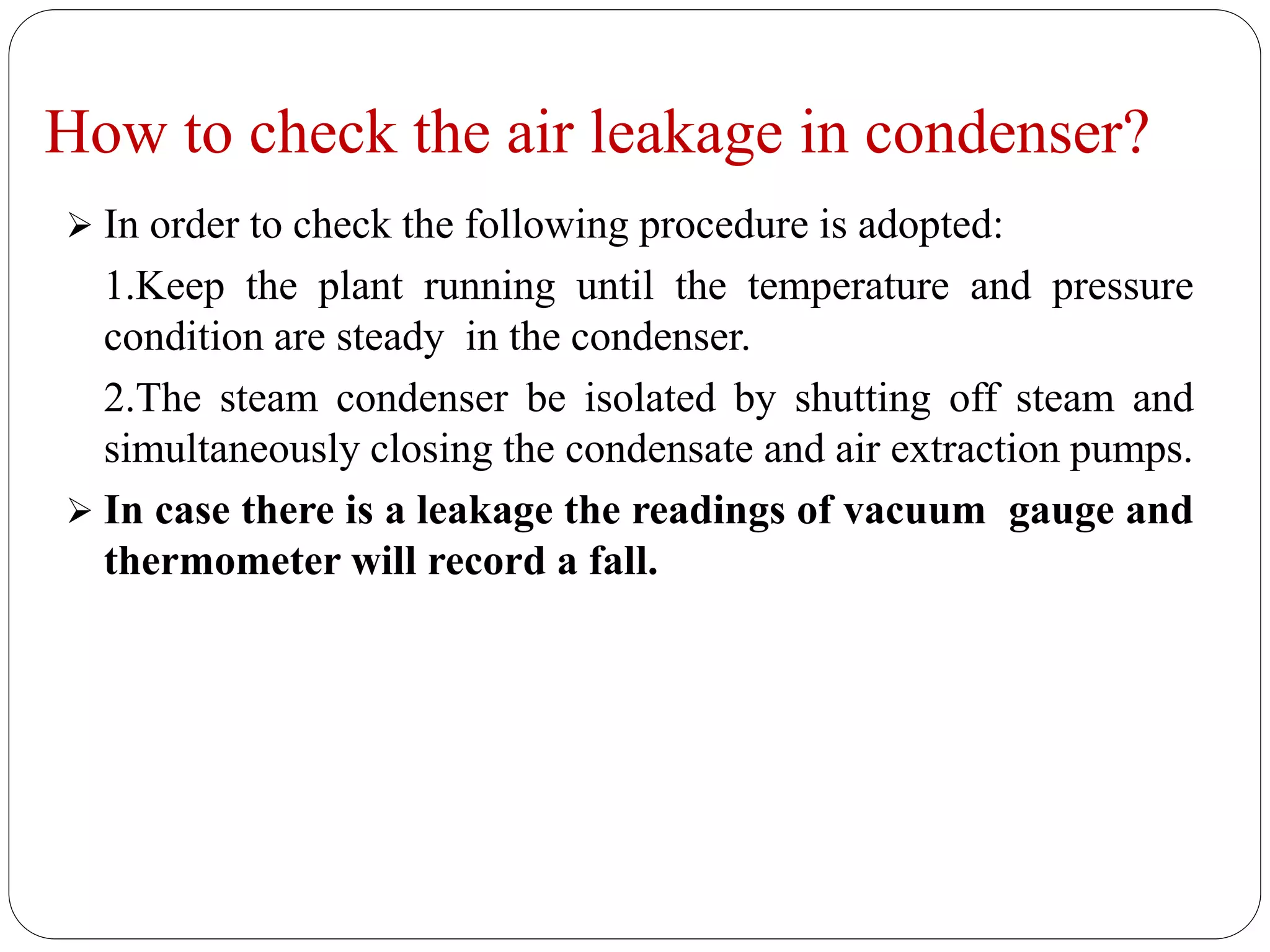 Condenser in Thermal Power Plant | PPTX