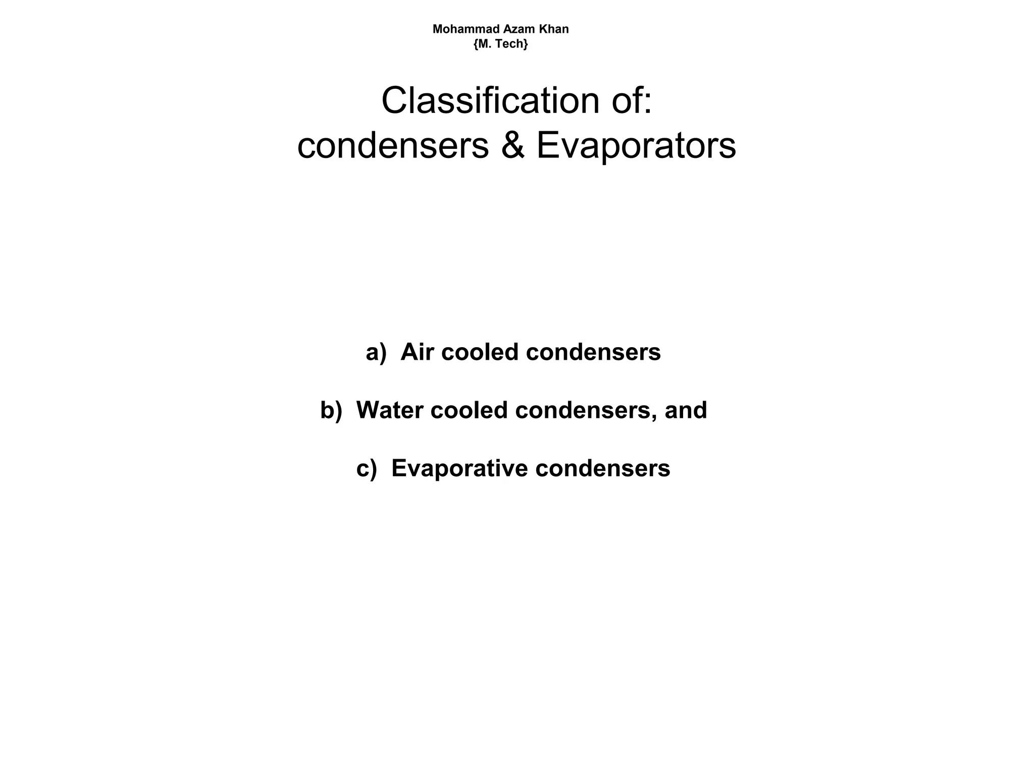 Condensors and evaporators | PPTX