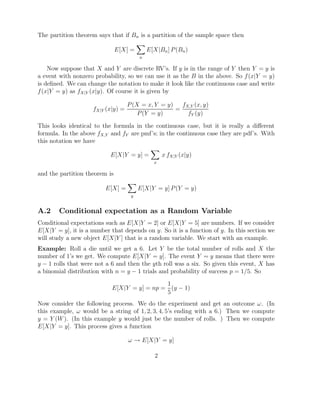 Conditional Expectations Liner algebra | PDF