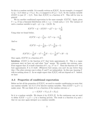 Conditional Expectations Liner algebra | PDF