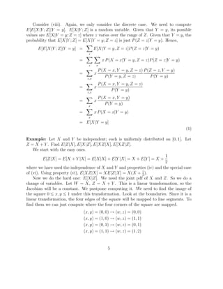 Conditional Expectations Liner algebra | PDF