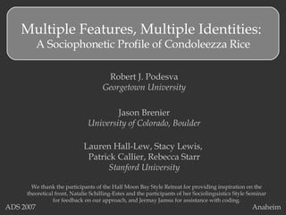 Condi Rice - American Dialect Society | PPT