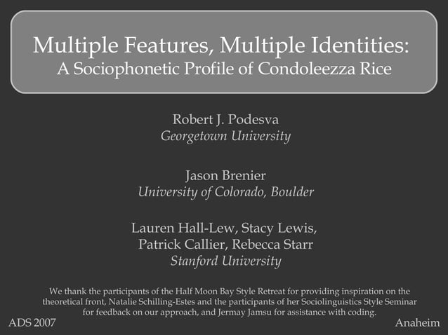 Condi Rice - American Dialect Society | PPT