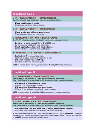 Condicionales | PDF
