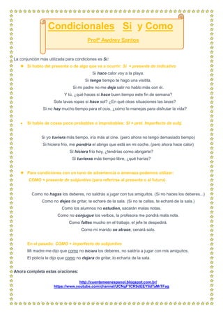 Condicionales si y como | PDF