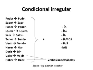 SPANISH LESSON (A2): CONDICIONAL SIMPLE | PPT