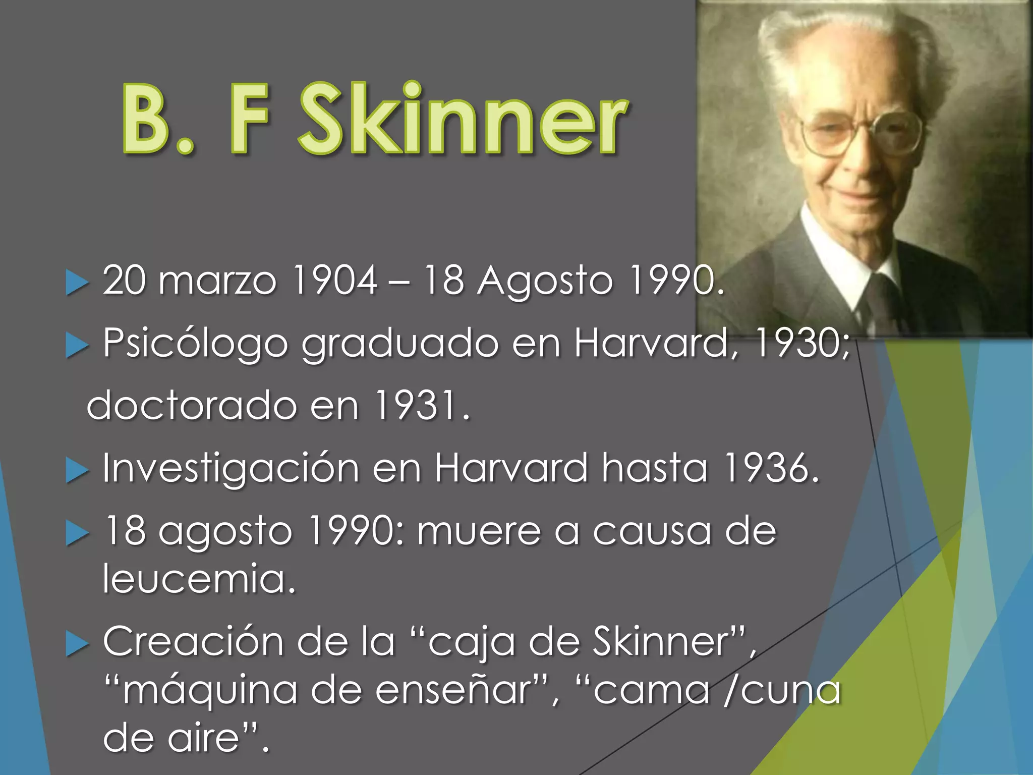 Condicionamiento operante según B.F Skinner | PPT