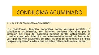CONDILOMA ACUMINADO EN VARÓN ADULTO.pptx