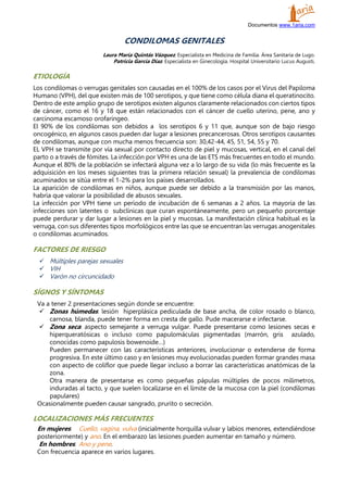 condilomas genitales para la salud y cuidado | PDF