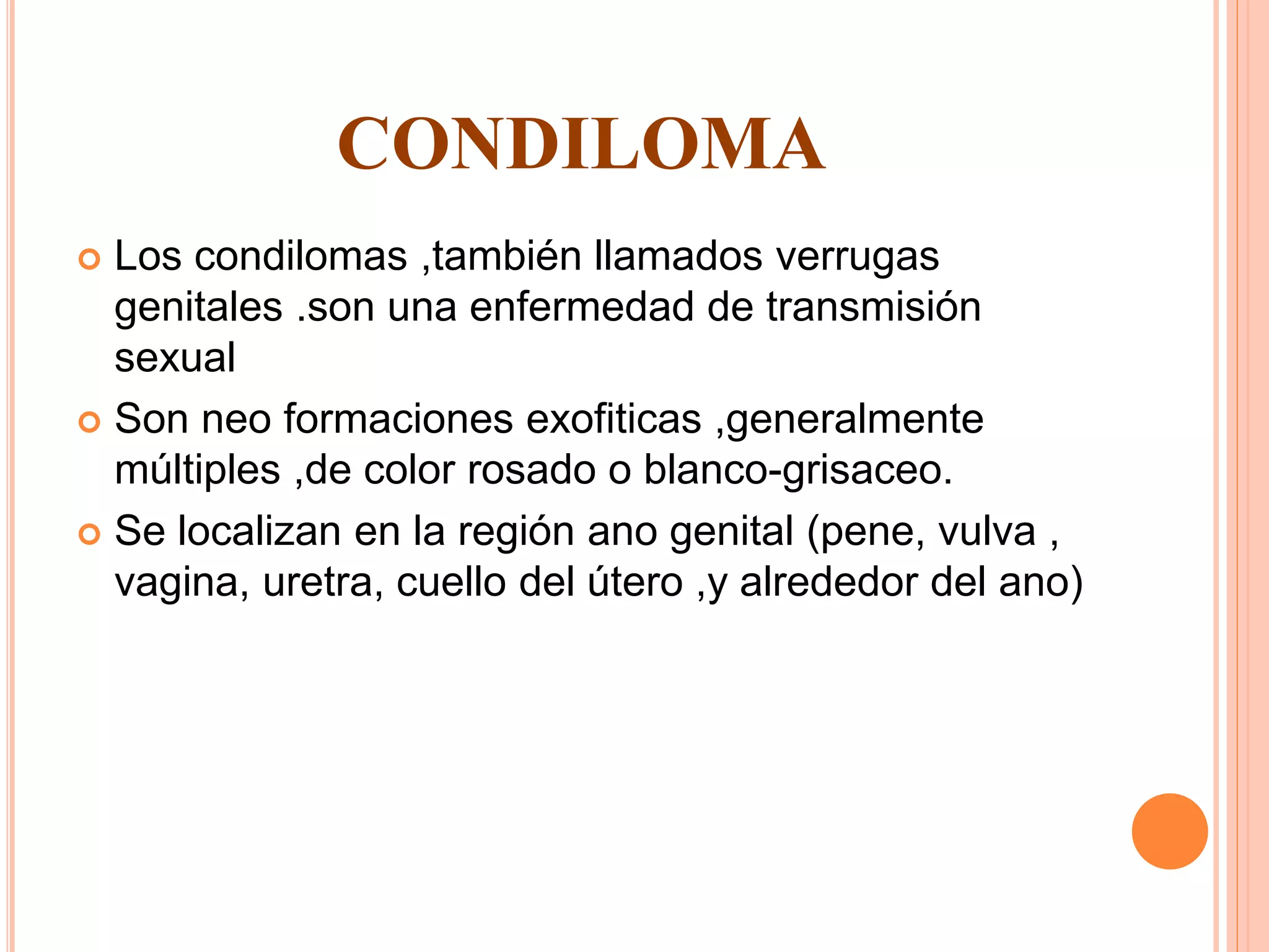 Condilomas diapostivas | PPT