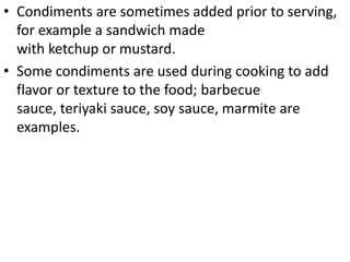 Condiments | PPTX