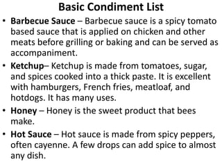 Condiments | PPTX