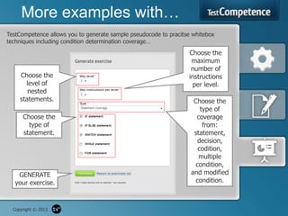 Condition Determination Testing and Coverage. ISTQB White-box ...