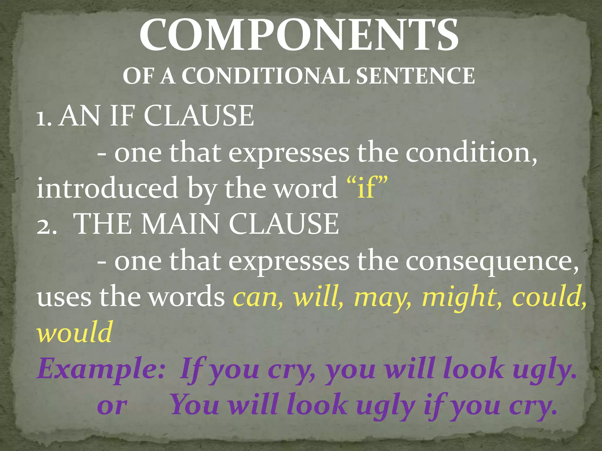 Conditional Sentences | PPTX