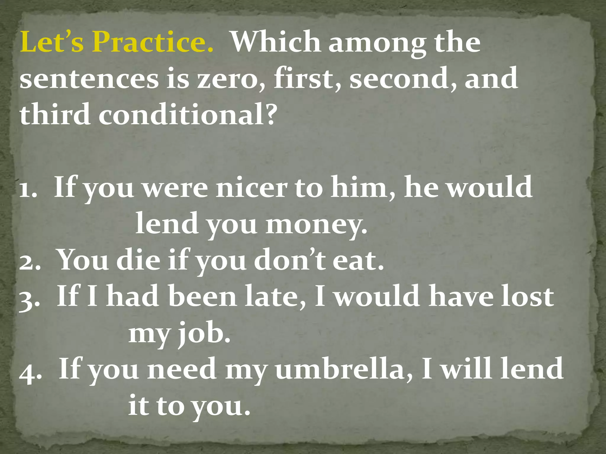 Conditional Sentences | PPTX